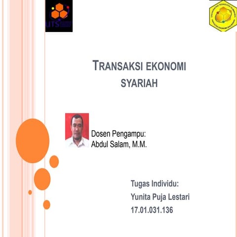 Transaksi ekonomi syariah | PPTX