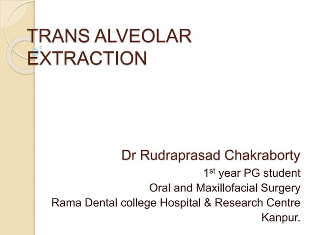 Extraction of retained roots. | PPTX