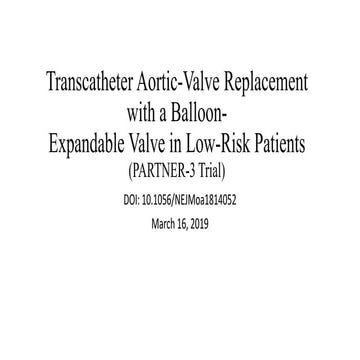 Transcatheter Aortic-Valve Replacement with a Balloon-Expandable Valve ...