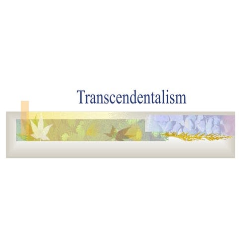 Transcendentalism | PPT