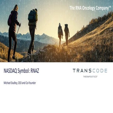 TransCode Therapeutics Investor Presentation September 2022 | PPT