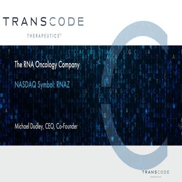 TransCode Therapeutics Investor Presentation June 2022 | PPT