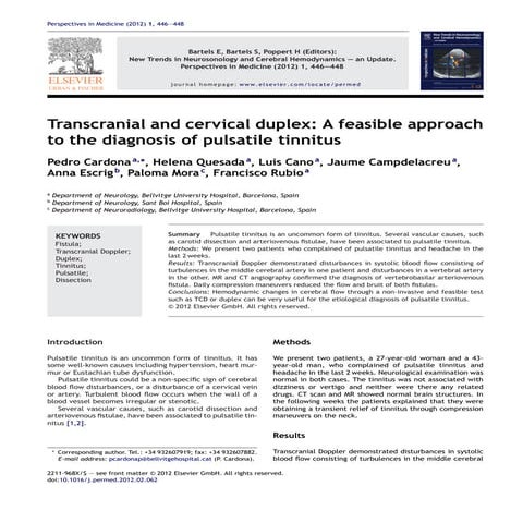 Transcranial and cervical duplex | PDF
