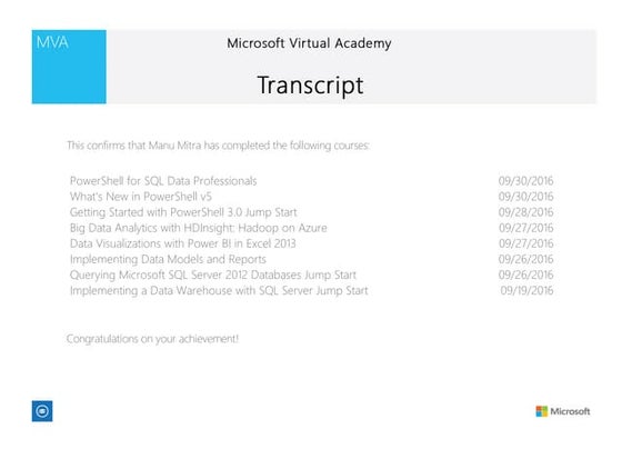 MVA Transcript 2015-16 | PPT