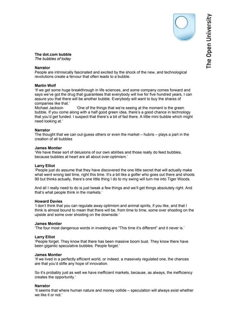 Transcript - the dot.com bubble | PDF