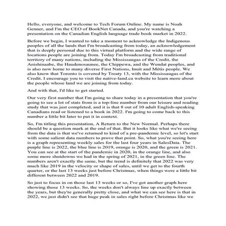 Transcript: Book industry state of the nation 2023 - Tech Forum 2023 | PDF