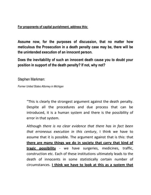 Death penalty final questions | PPT