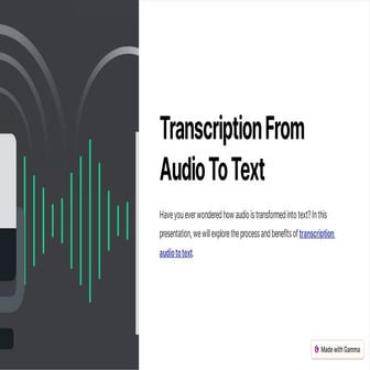 Transcription From Audio To Text | PDF