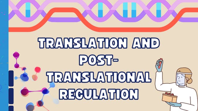 Transcriptional Translational And Post Translational Regulation Pdf