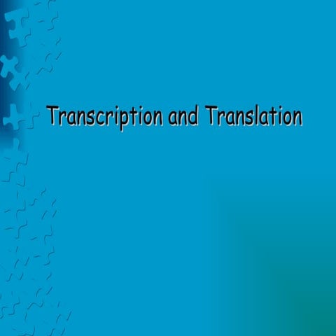 Transcription and translation08 | PPT