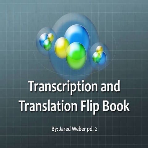 Transcription and translation flip book | PPTX | Programming Languages | Computing