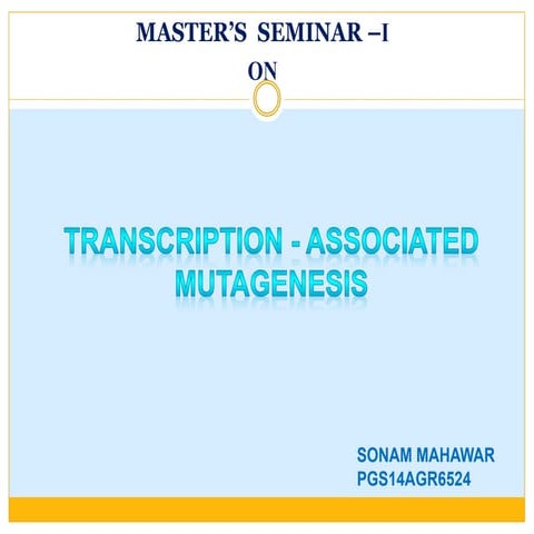 Transcription associated mutation | PPTX