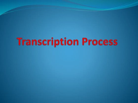 Transcription in prokaryotes | PPT
