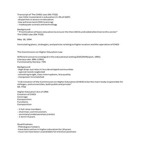 Transcript of the ched law | DOCX