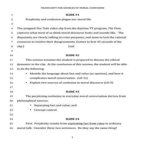 Transcript sources of moral confusion | PDF