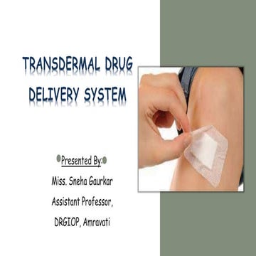 Transdermal Drug Delivery System SG.pptx
