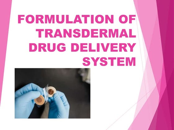 FORMULATION COMPONENTS OF TDDS and its explaination.pptx
