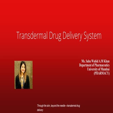Transdermal Drug Delivery System (TDDS) .pdf