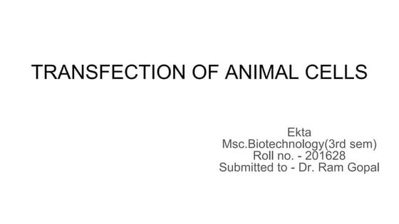 Animal Biotechnology - Transfection and types.pdf