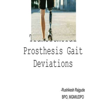 Prosthetic gait deviation | PPTX