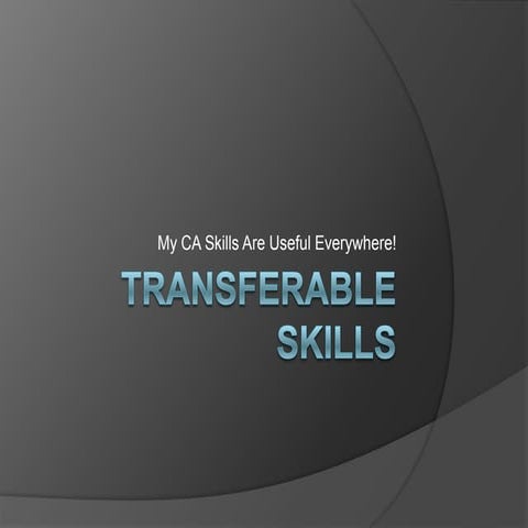 Transferable Skills Slide Show | PPT