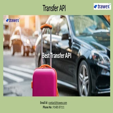 Transfer API | Transfer Booking Engine | Transfer Booking | PPT