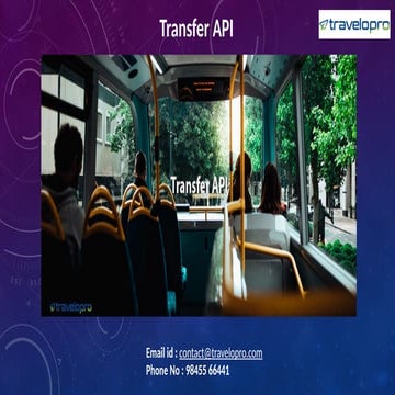 Transfer API, Transfer Booking Engine, Travel | PPT