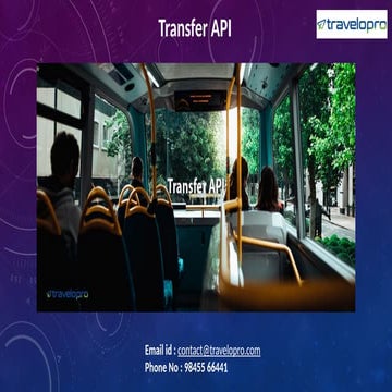 Transfer API | Transfer Booking Engine | PPTX