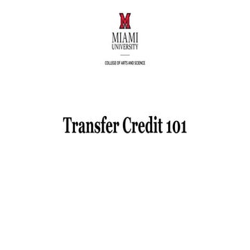 Transfer Credit 101 | PPTX