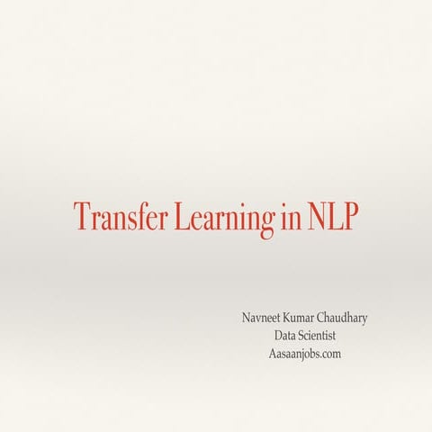 Transfer Learning In Nlp Ppt