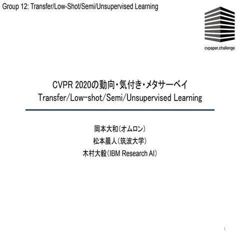 【CVPR 2020 メタサーベイ】Recognition (Detection, Categorization)_Group21.2 | PDF