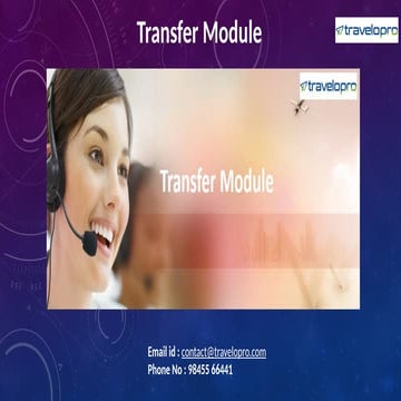 Transfer Module | Transfer Booking Engine | Transfer API | PPT