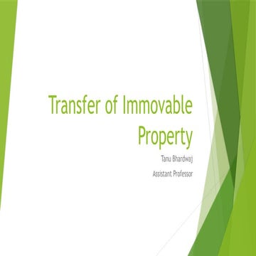 Transfer of Immovable Property.pp transfer of propertytx | PPTX