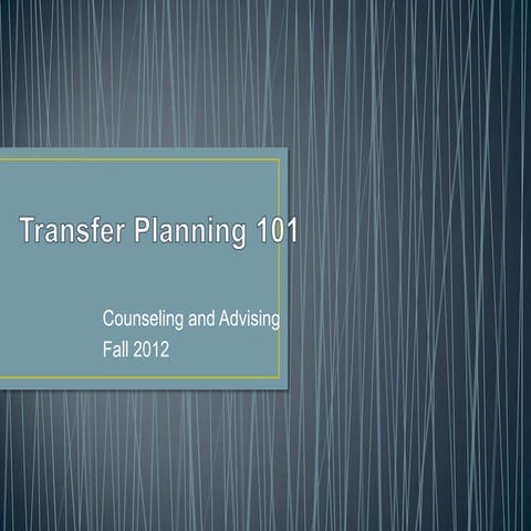 Transfer planning 101 | PPT