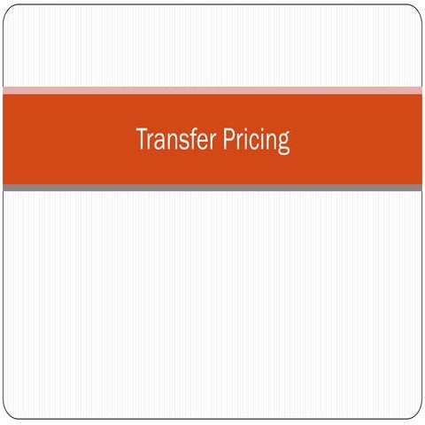 Transfer pricing | PPTX