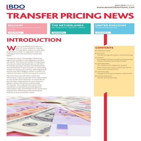 International taxation and transfer pricing for transfer pricing | DOCX