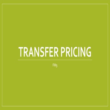 Transfer Pricing meaning and it's method. | PDF