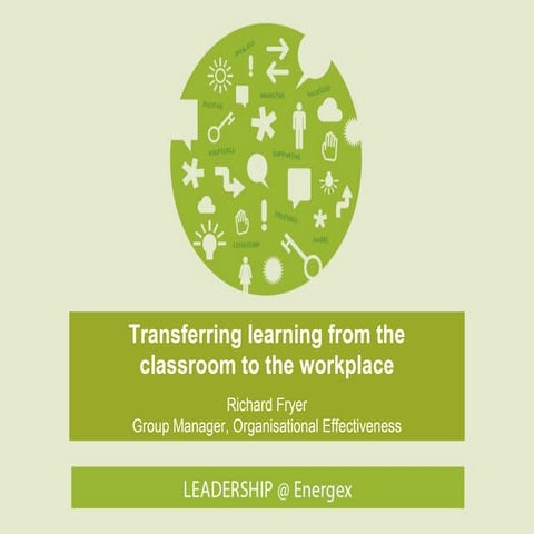 Transferring learning from the classroom to the workplace final | PPT