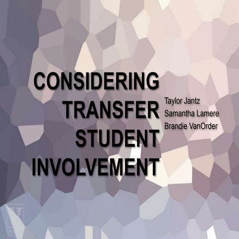 Transfer Student Involvement | PPT