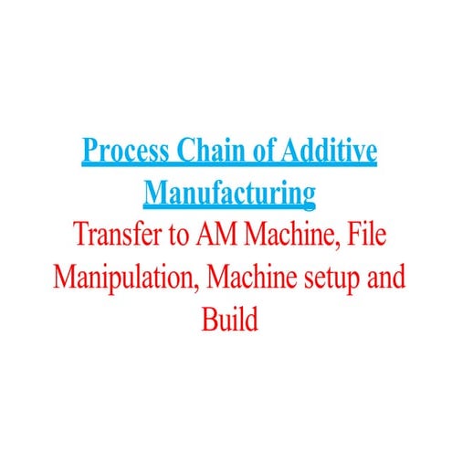 AM - Transfer to Machine, File Manipulation | PPTX