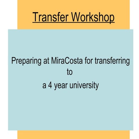 Transfer Information Slideshow | PPT