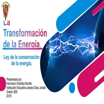 La transformacion de la energia | PPTX