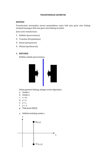 Transformasi geometri MATEMATIKA KELAS 12 SMA lengkap dengan contoh ...
