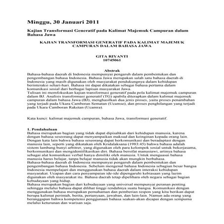 Transformasi generatif tambahan | PDF