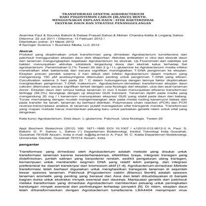 Transformasi genetik agrobacterium | DOCX