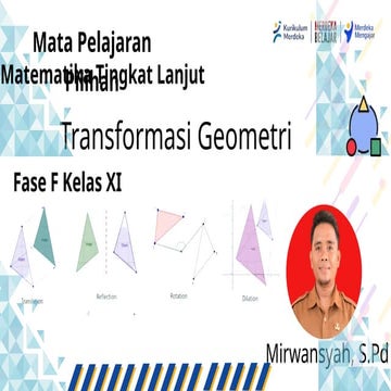 Transformasi Geometri translasi rotasi dan | PPTX