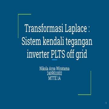 Stabilizing Off-Grid Solar Inverter Voltage Using Laplace Transform and ...