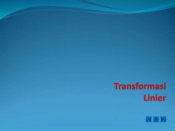 transformasi linier | PPT