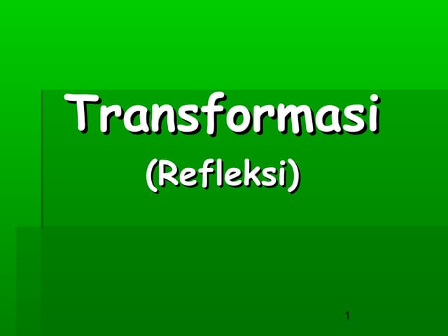 Refleksi (pencerminan) | PPTX