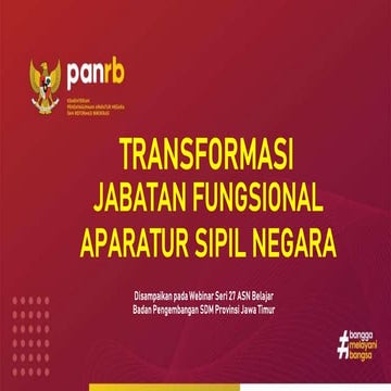 Transformasi Tata Kelola Jabatan Fungsional ASN | PPT